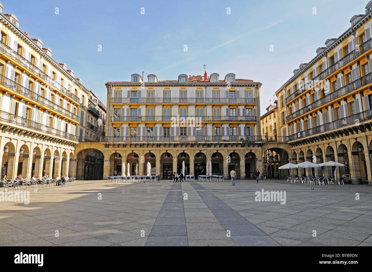 Plaza de la Constitucion, San Sebastian, Pais Vasco, Paesi Baschi ...