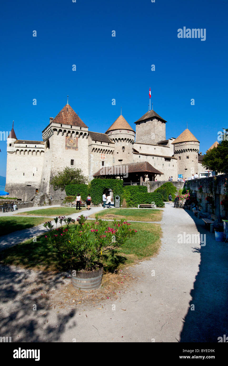Il Château de Chillon del Castello di Chillon, Montreux, Canton Vaud e ...