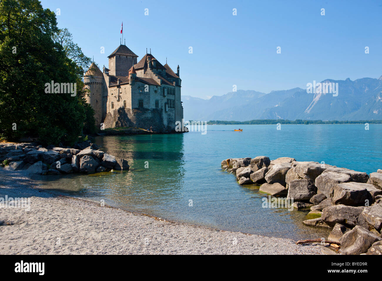 Castello di chillon o castello di chillon immagini e fotografie stock ...