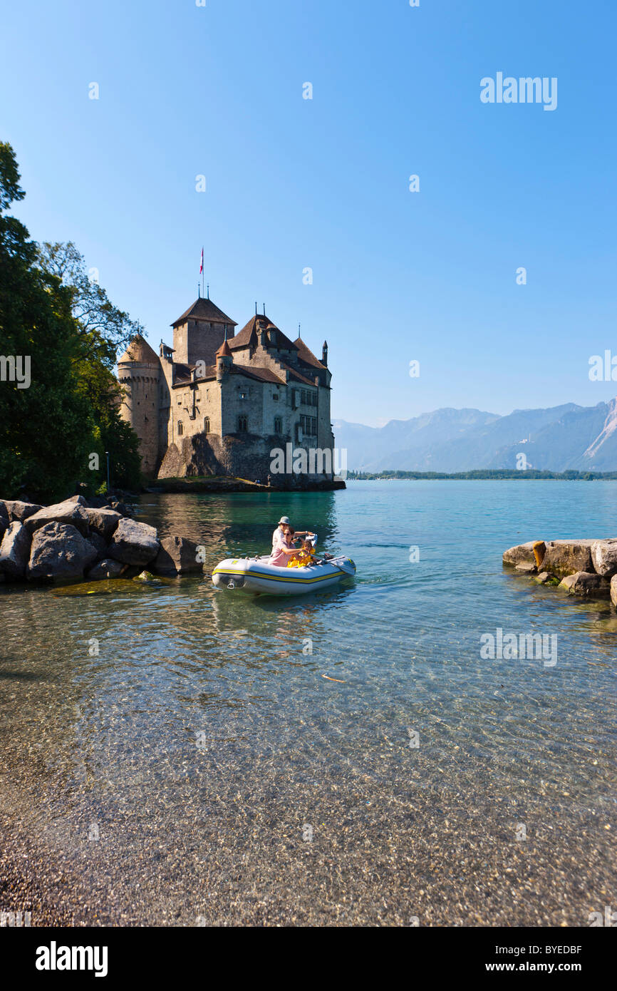 Il Château de Chillon del Castello di Chillon, Montreux, Canton Vaud e ...