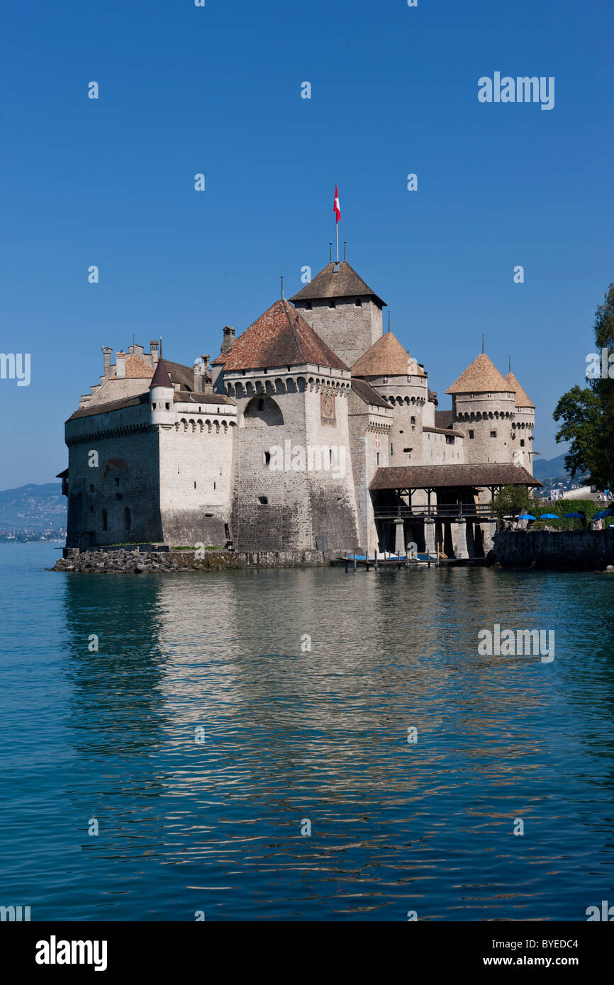 Il Château de Chillon del Castello di Chillon, Montreux, Canton Vaud e ...