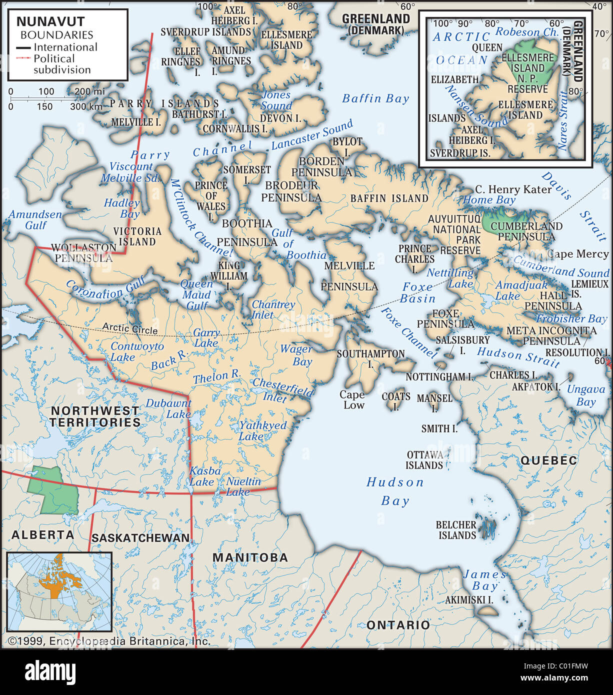 Map of nunavut immagini e fotografie stock ad alta risoluzione - Alamy