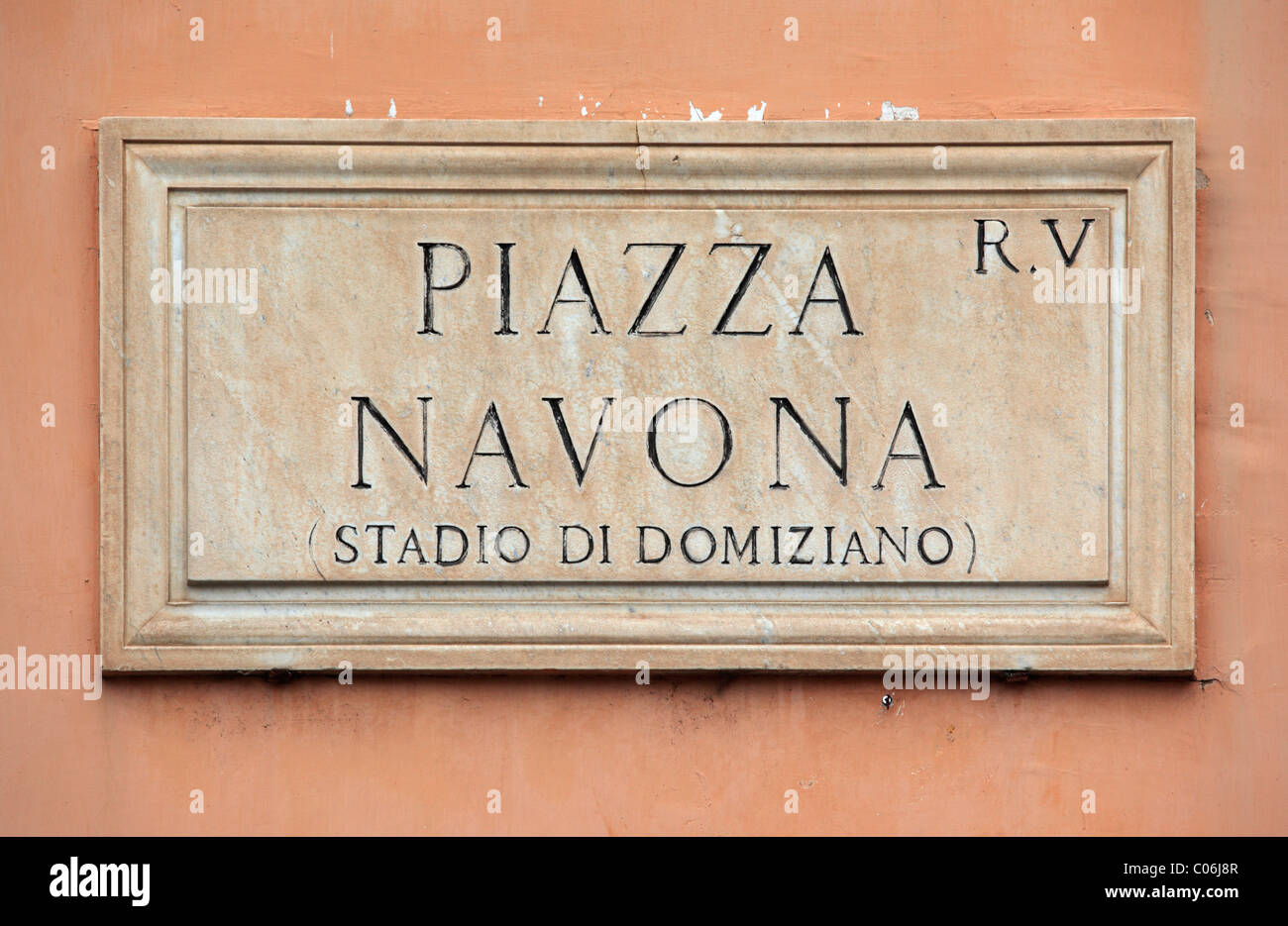 Segnale stradale di piazza navona immagini e fotografie stock ad alta ...
