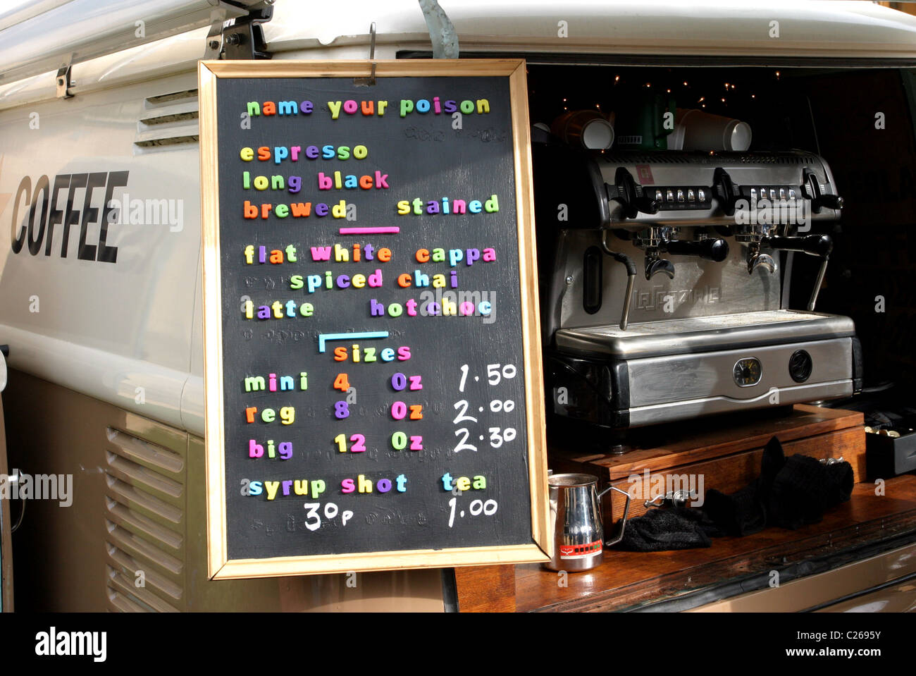 Menu del bar immagini e fotografie stock ad alta risoluzione - Alamy