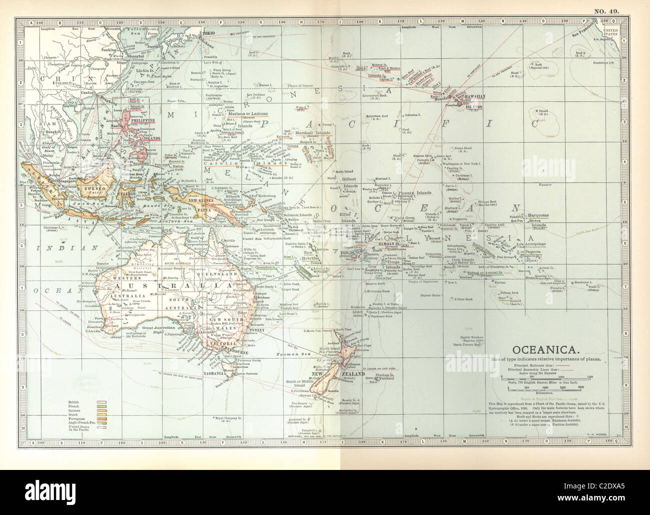 Mappa dell' oceania immagini e fotografie stock ad alta risoluzione - Alamy
