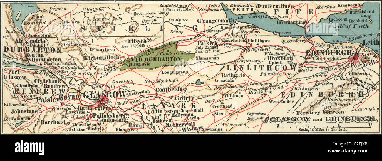 Mappa di edimburgo immagini e fotografie stock ad alta risoluzione - Alamy