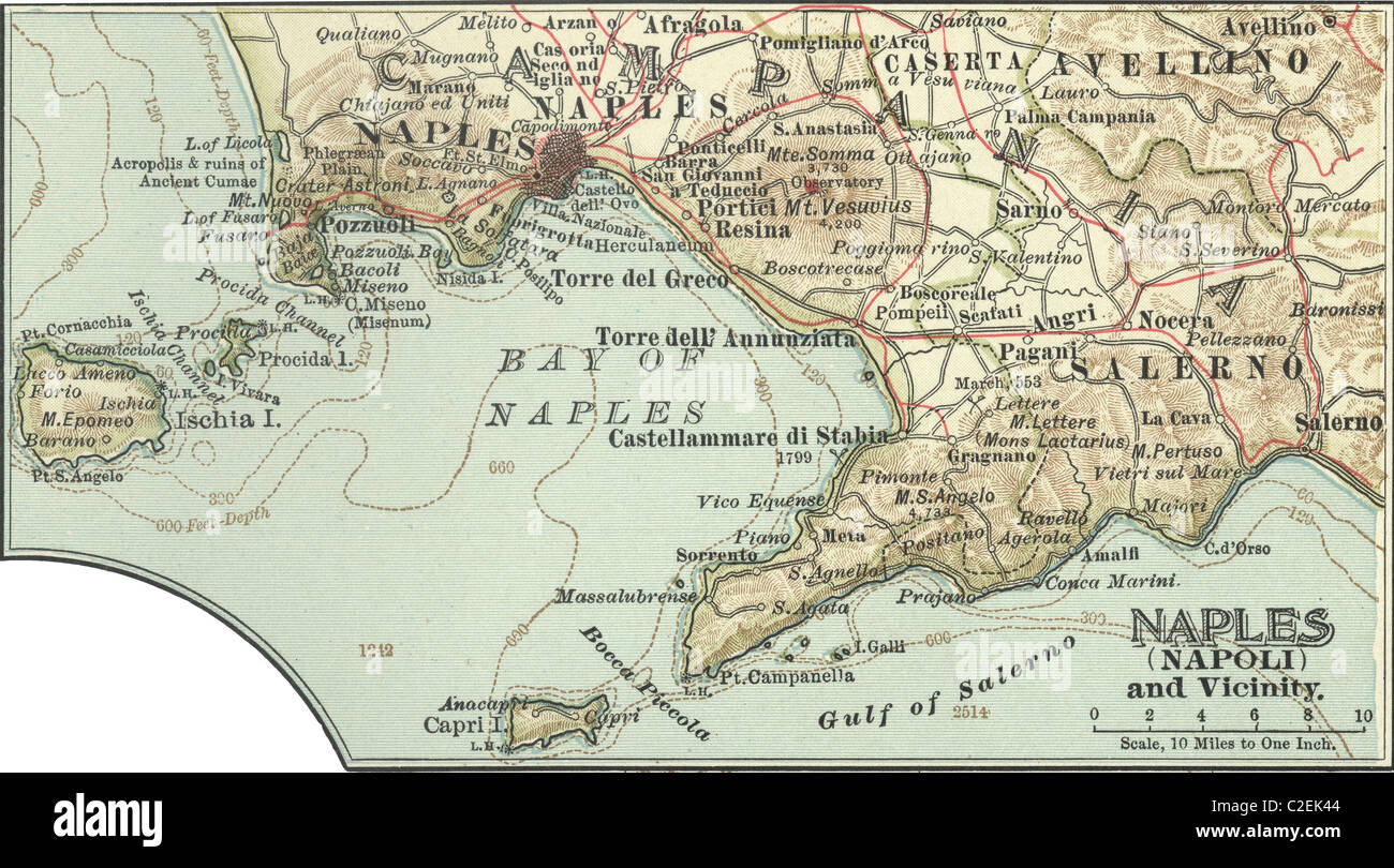 Golfo di napoli cartografia immagini e fotografie stock ad alta ...