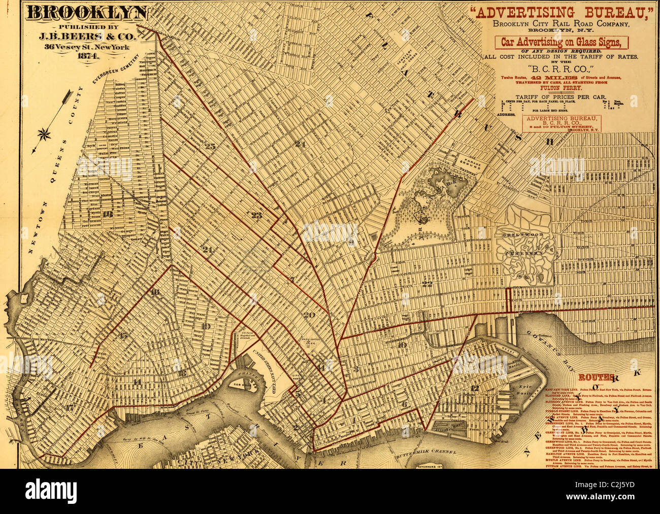 Mappa di brooklyn immagini e fotografie stock ad alta risoluzione - Alamy