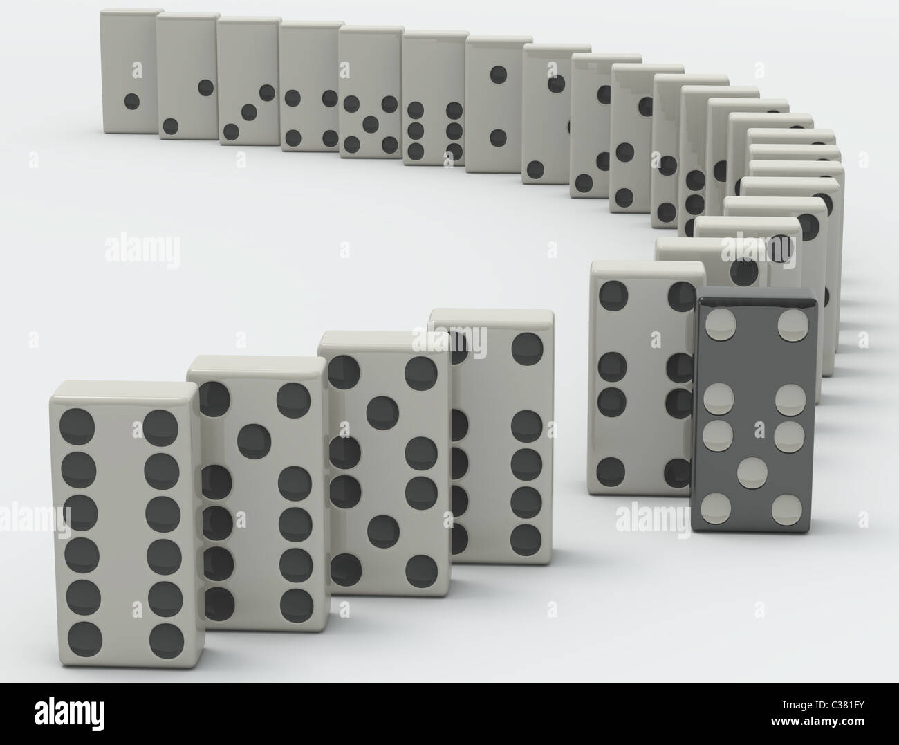 Teoria del domino immagini e fotografie stock ad alta risoluzione - Alamy