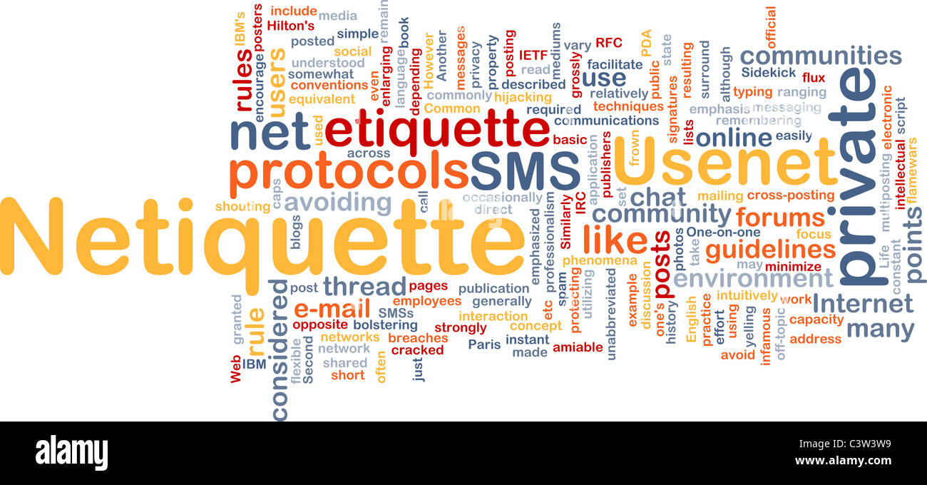 Tag cloud netiquette immagini e fotografie stock ad alta risoluzione ...