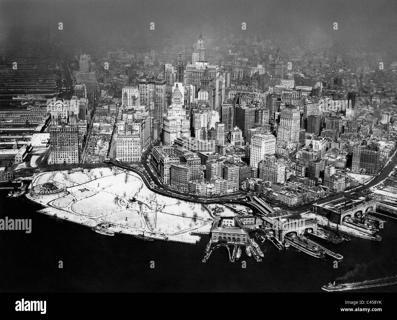 Panoramica di Manhattan a New York, 1929 Foto stock - Alamy