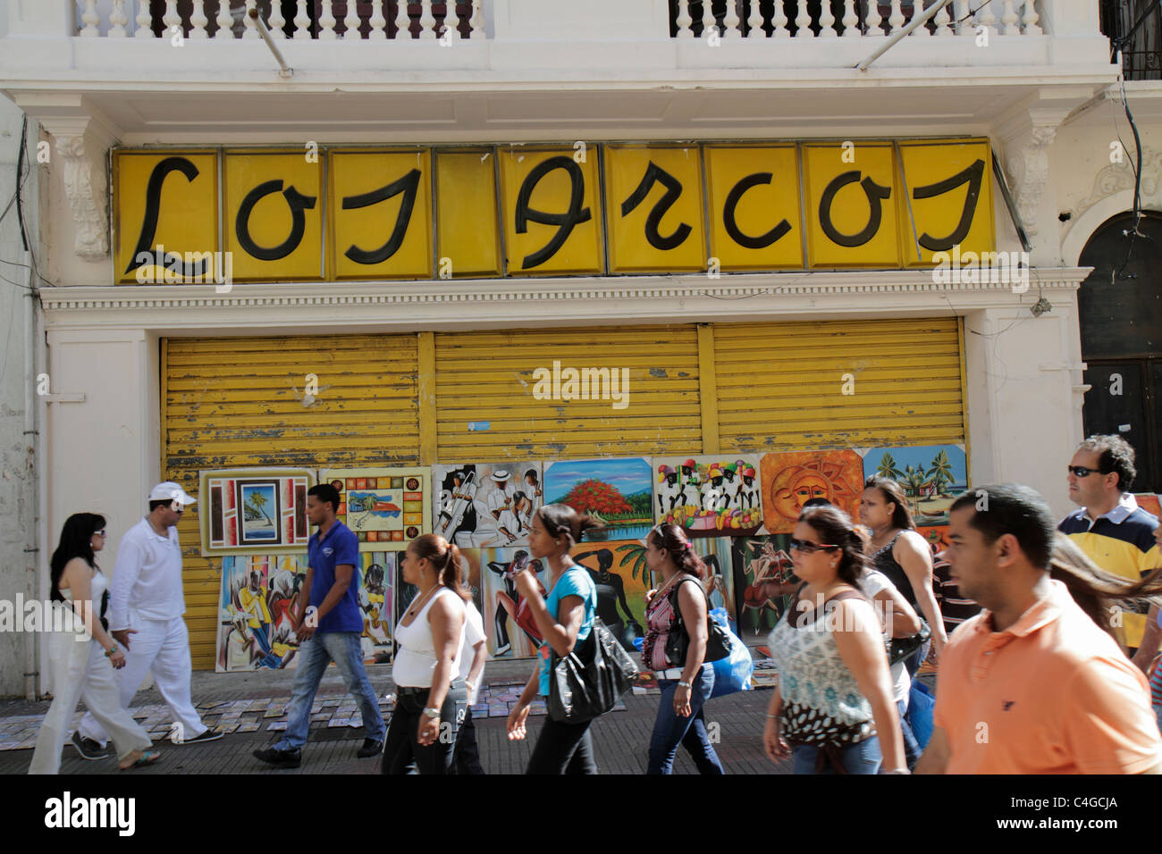Calle el conde peatonal mall pedonale arcade immagini e fotografie ...