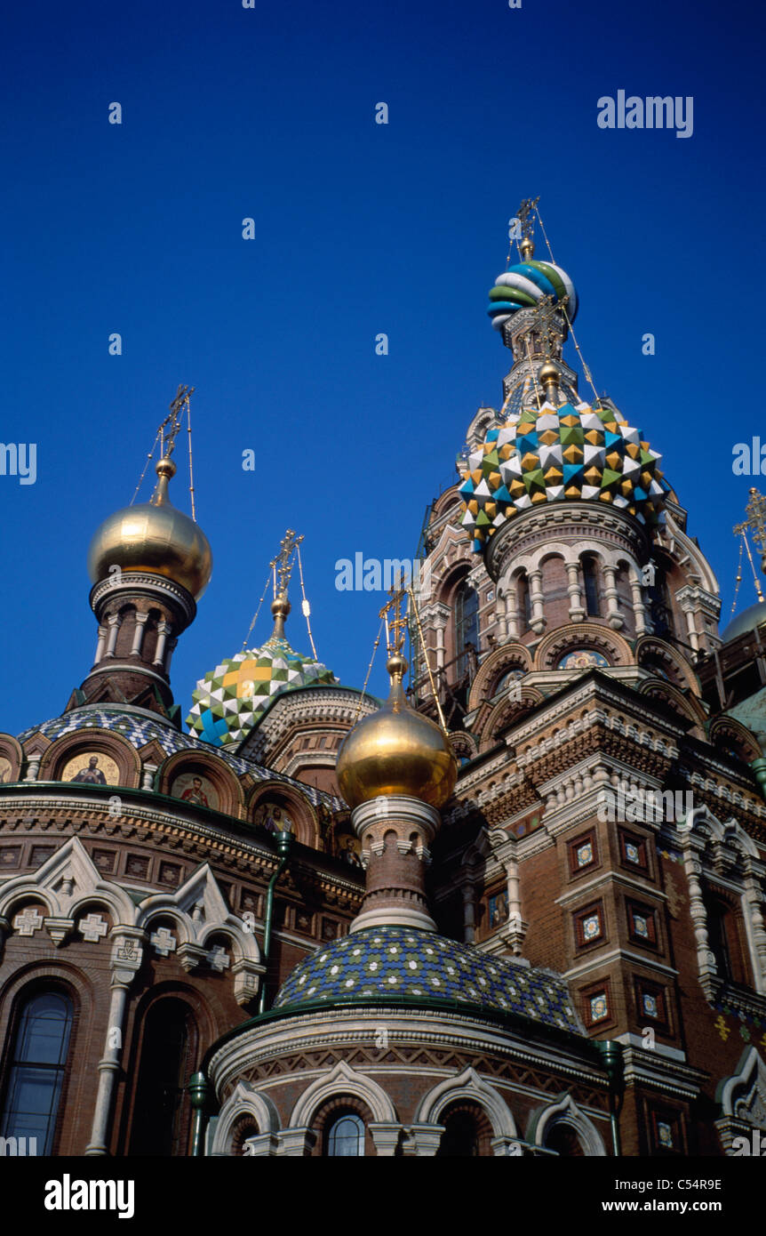 La Russia, San Pietroburgo, basso angolo di visione della Chiesa della ...