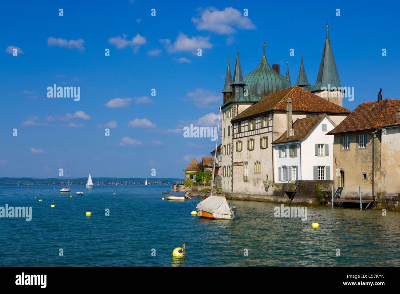 Steckborn Turmhof, Svizzera, Europa, Canton Turgovia, lago e mare, lago ...