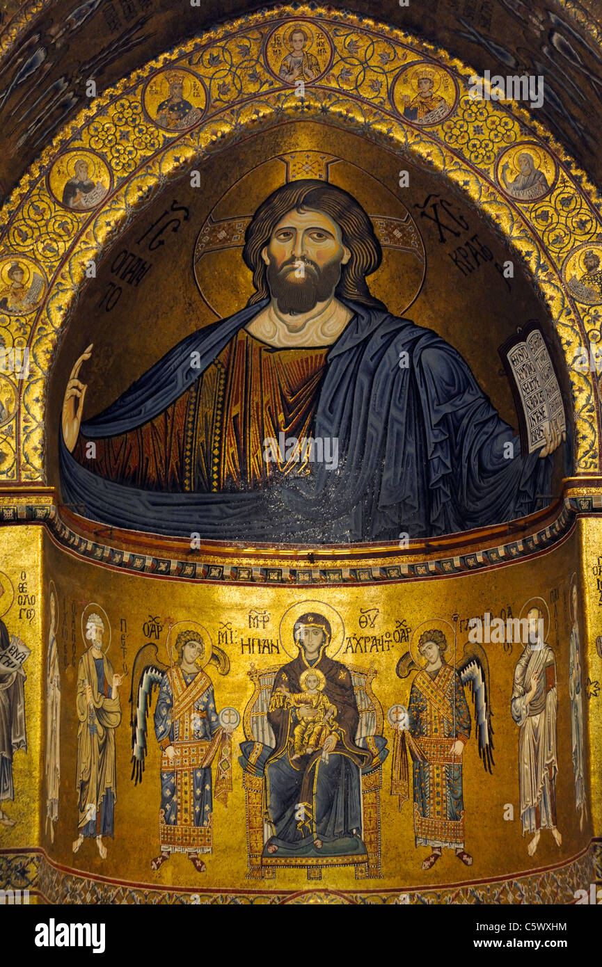 Pantokrator di cristo nell'abside della sicilia immagini e fotografie ...