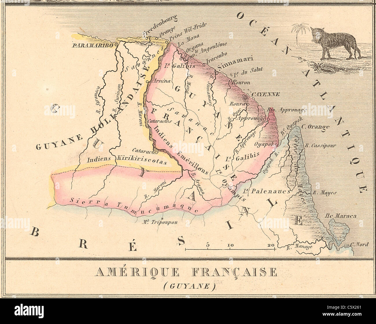 Guyana francese map immagini e fotografie stock ad alta risoluzione - Alamy