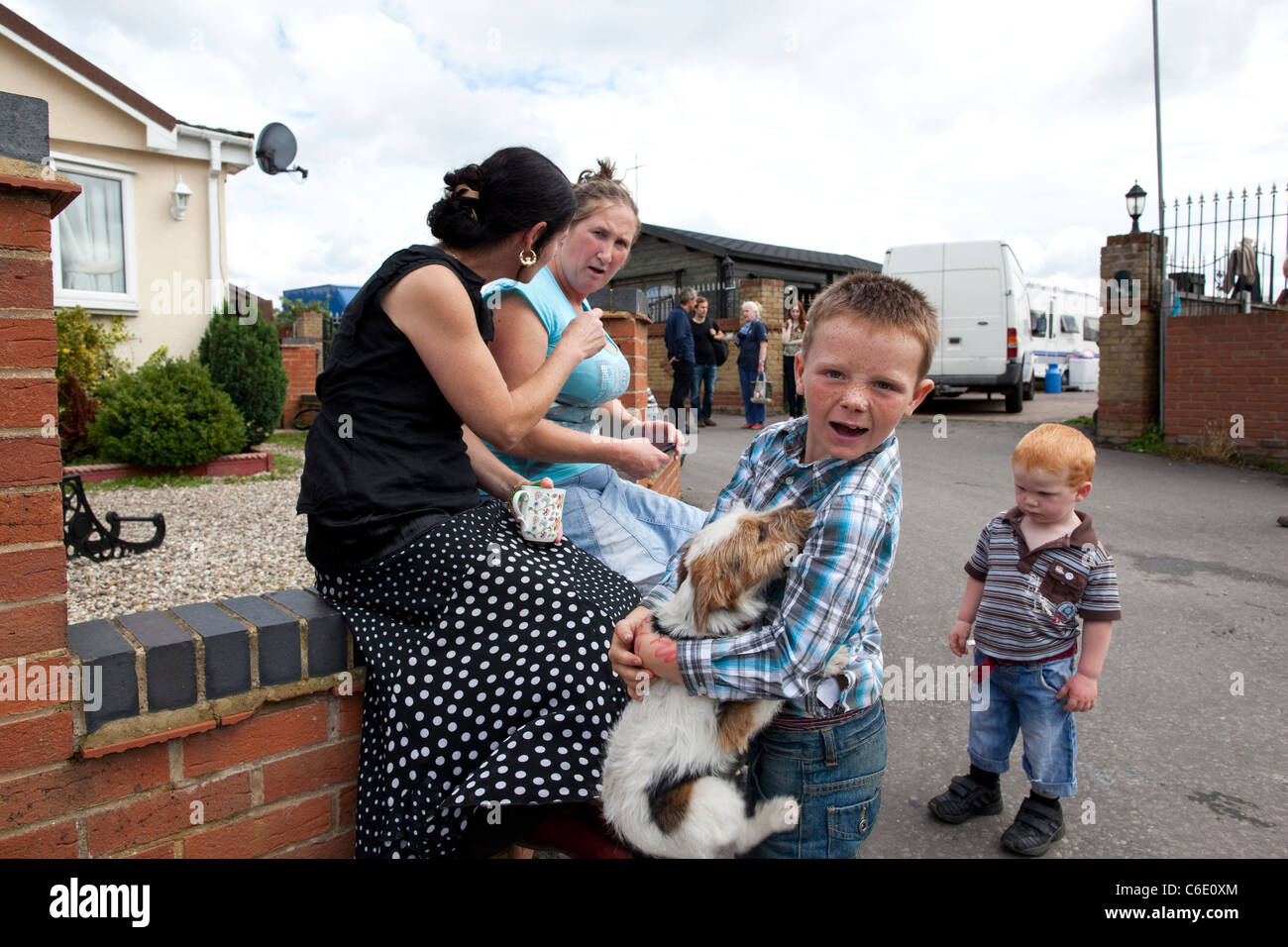 Dale Farm, nella periferia di Basildon, Essex, il più grande ...