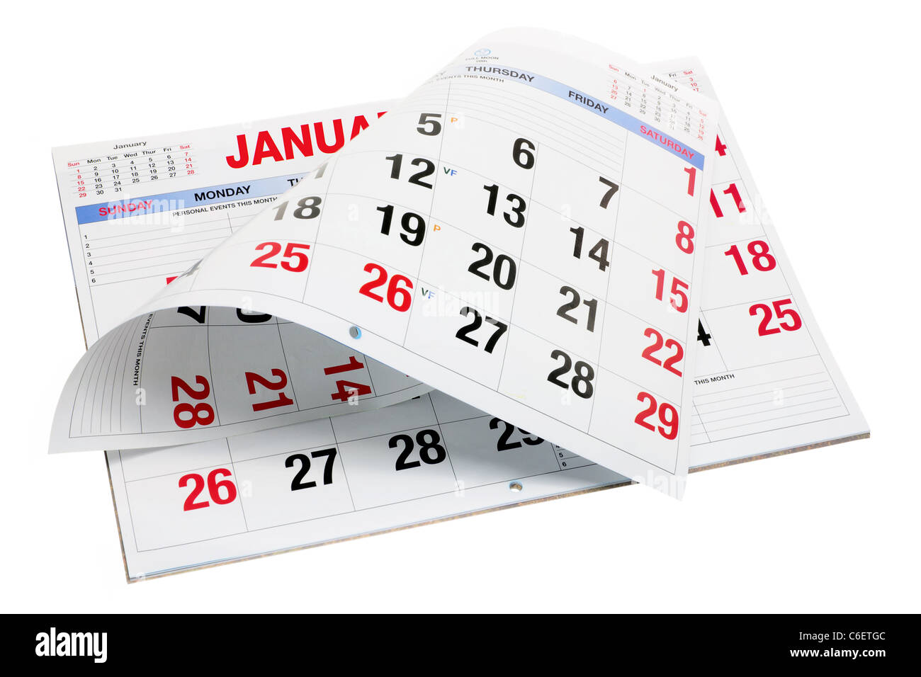 Calendario con mesi Immagini senza sfondo e Foto Stock ritagliate - Alamy