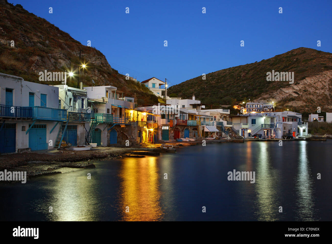 Grecia Isola di Milos. Klima villaggio sul mare, famosa per i suoi ...