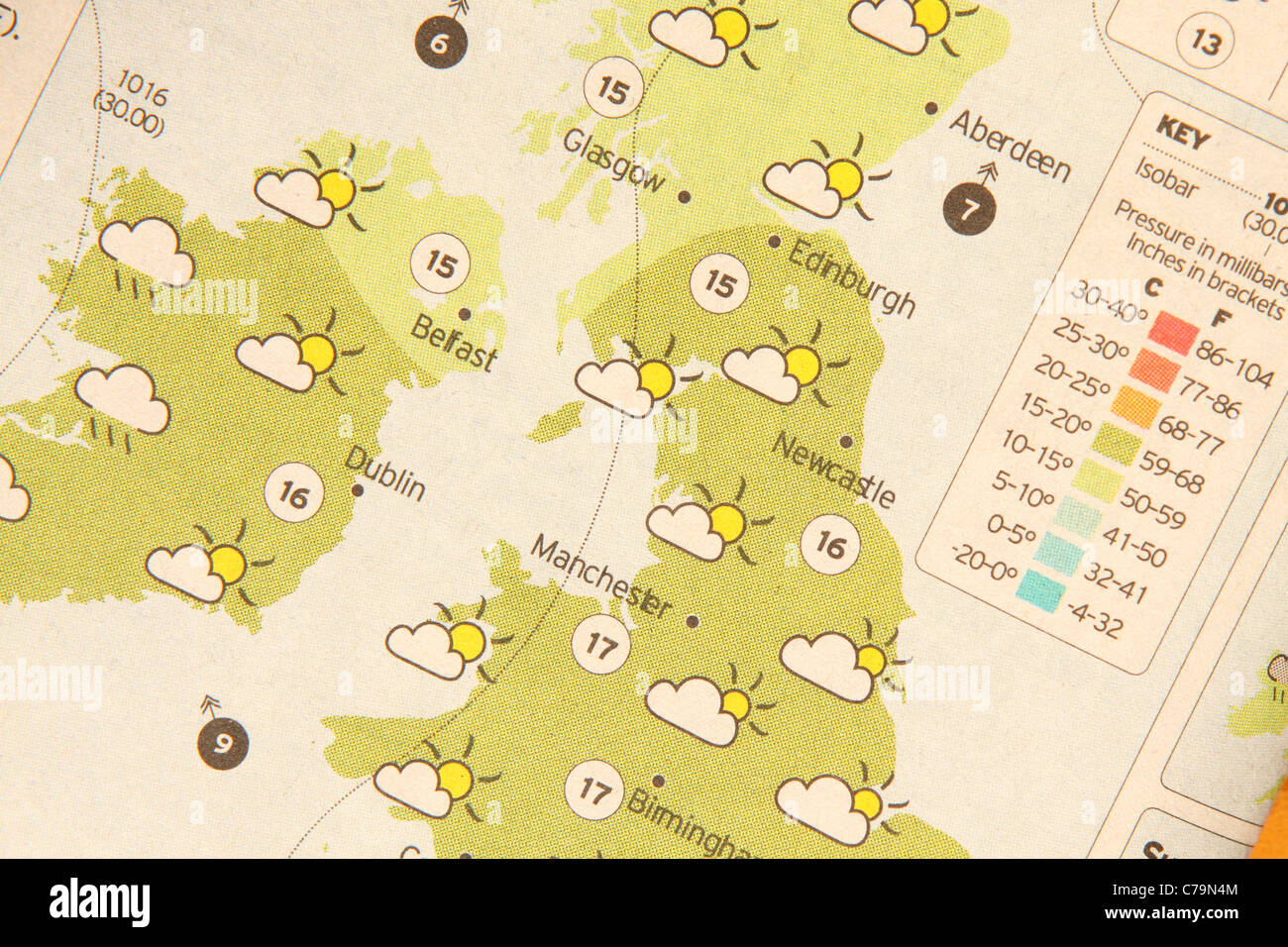 Mappa della temperatura immagini e fotografie stock ad alta risoluzione ...