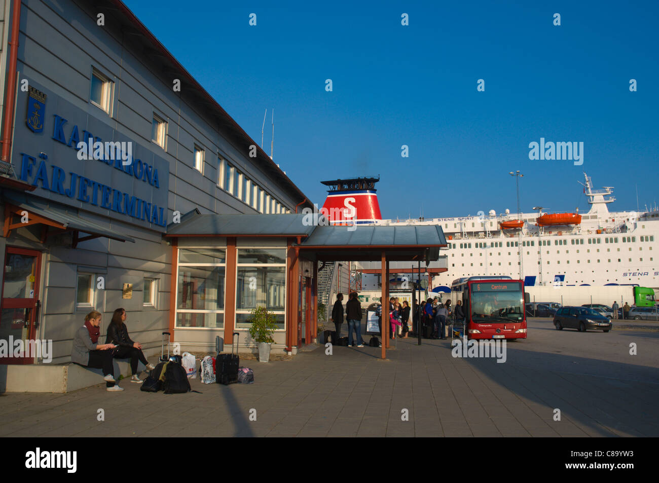 Färjeterminal terminal del traghetto esterno Verkö isola in Karlskrona ...
