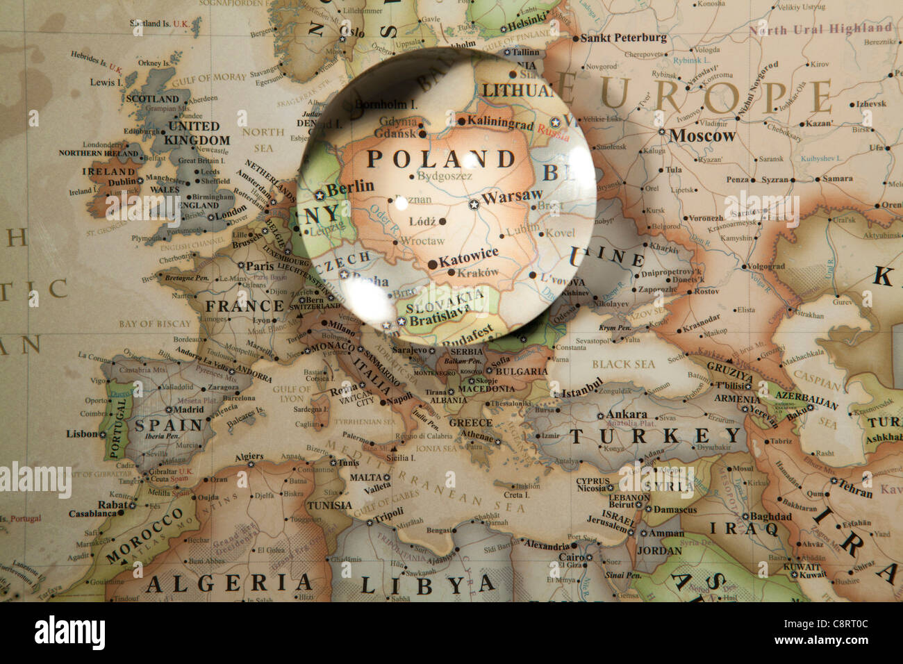 Mappa del continente europeo immagini e fotografie stock ad alta ...