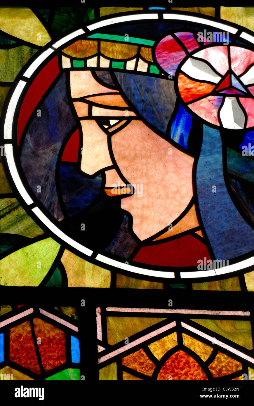 Art nouveau in vetro colorato immagini e fotografie stock ad alta ...