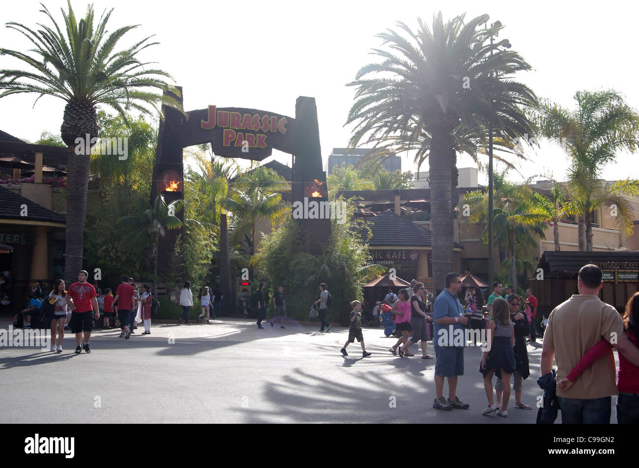 Universal Studios. Set di film di Hollywood. Jurassic Park Foto stock ...
