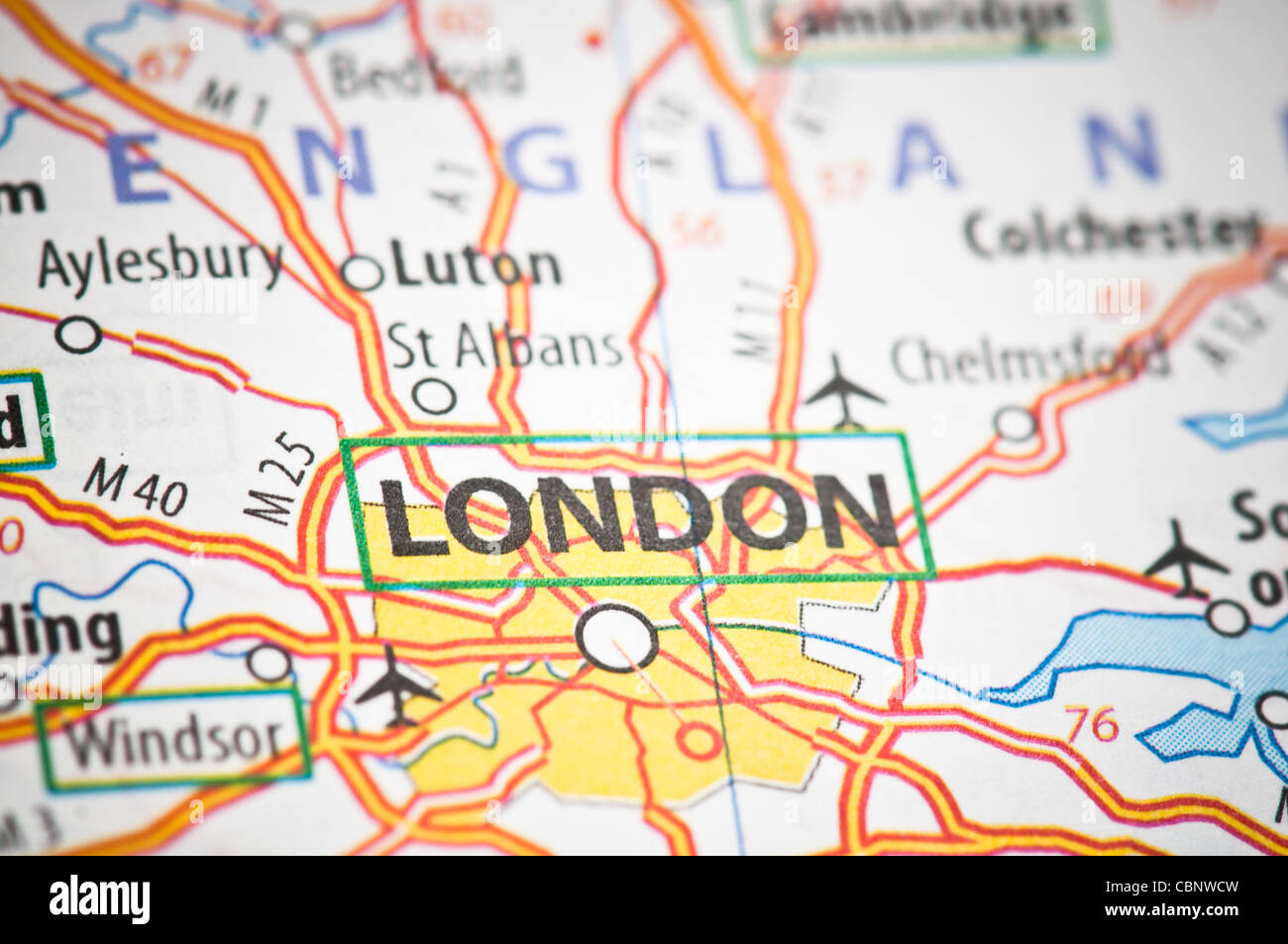 London on a map immagini e fotografie stock ad alta risoluzione - Alamy