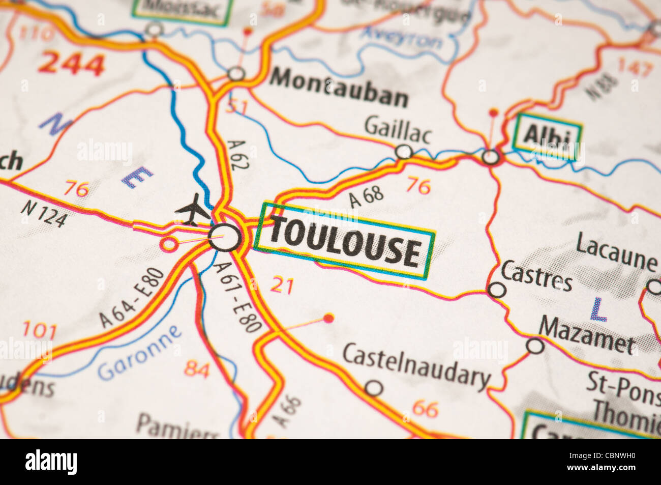 Mappa di tolosa immagini e fotografie stock ad alta risoluzione - Alamy