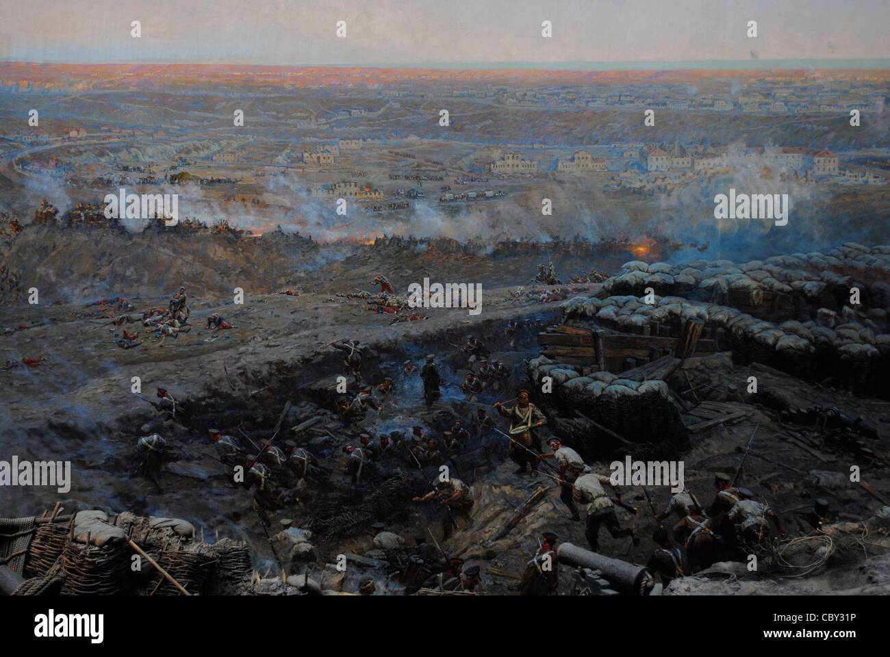 Guerra di Crimea (1853-1856). Assedio di Sebastopoli, 1854-1855, di Franz Alekseyevich Roubaud ...