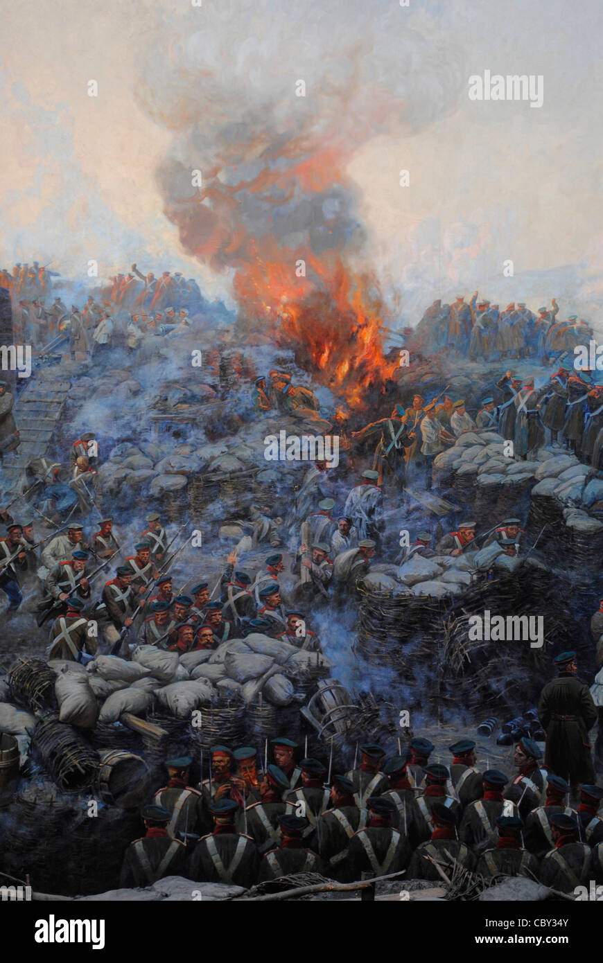 Guerra di Crimea (1853-1856). Assedio di Sebastopoli, 1854-1855, di Franz Alekseyevich Roubaud ...