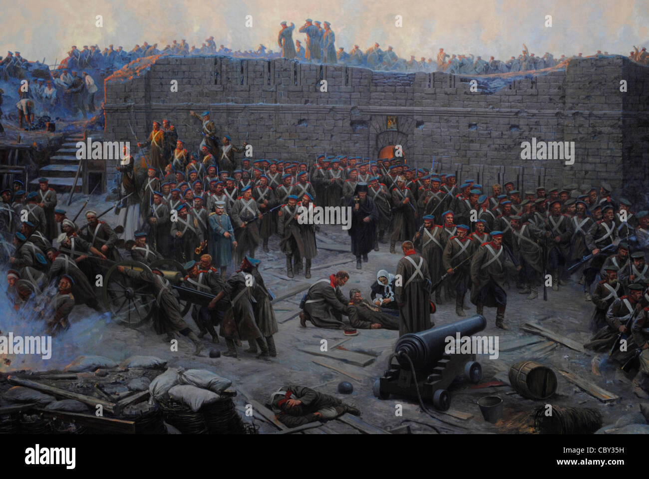 Guerra di Crimea (1853-1856). Assedio di Sebastopoli, 1854-1855, di Franz Alekseyevich Roubaud ...