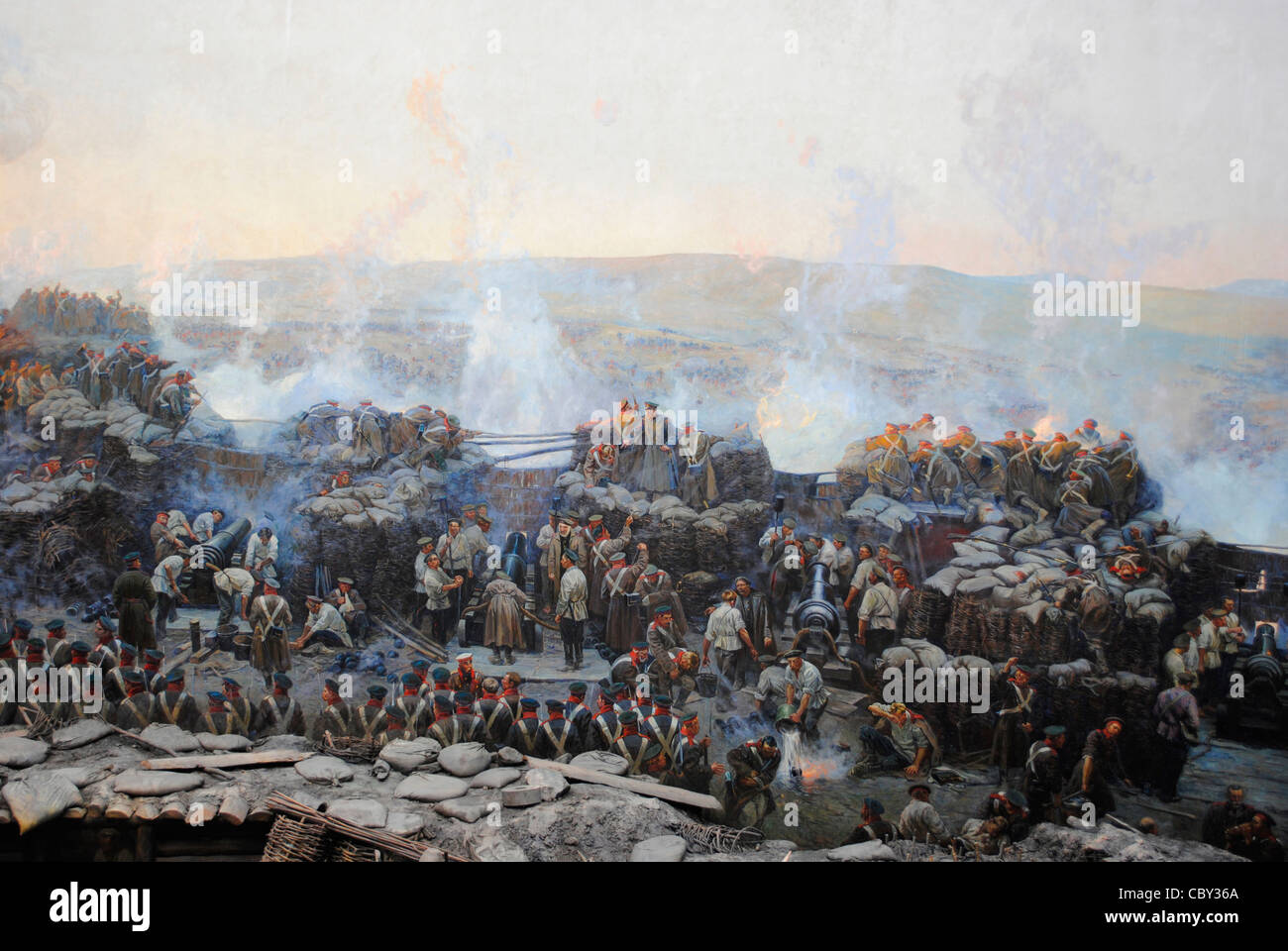 Guerra di Crimea (1853-1856). Assedio di Sebastopoli, 1854-1855, di Franz Alekseyevich Roubaud ...