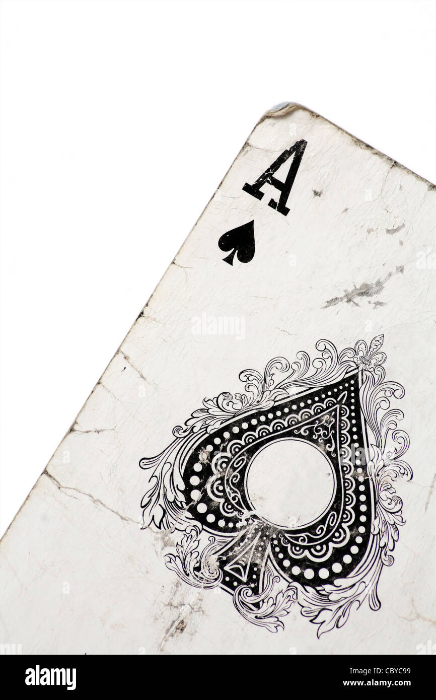 Dettaglio di un asso di picche card Foto stock - Alamy