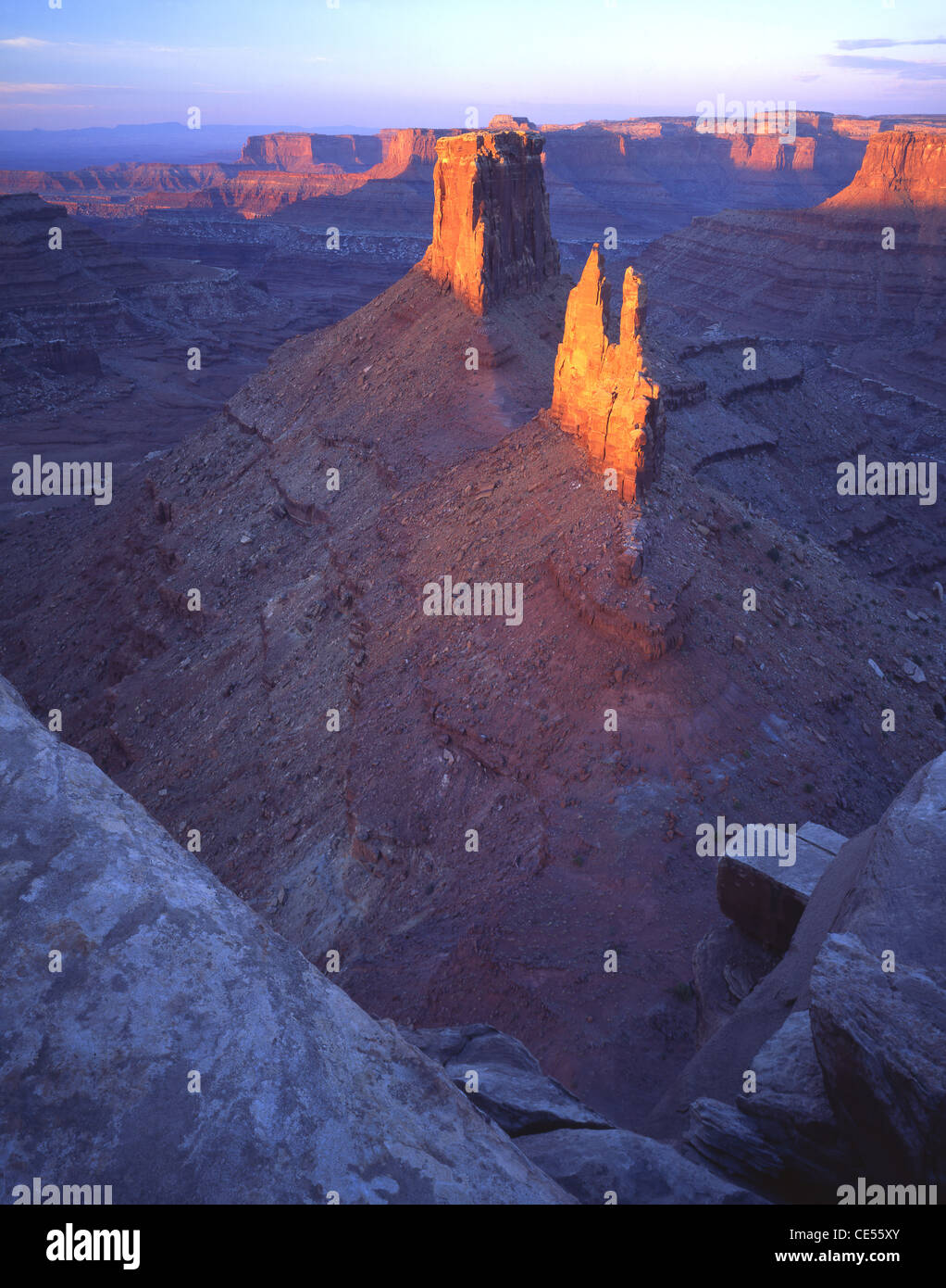 Buttes presso sunrise in Shafer Canyon nel Parco Nazionale di ...