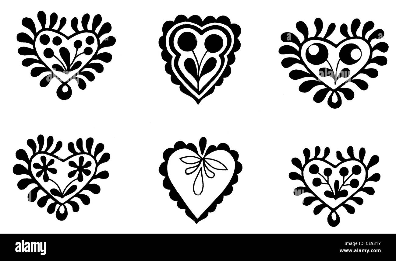Simboli del cuore Foto e Immagini Stock in Bianco e Nero - Alamy