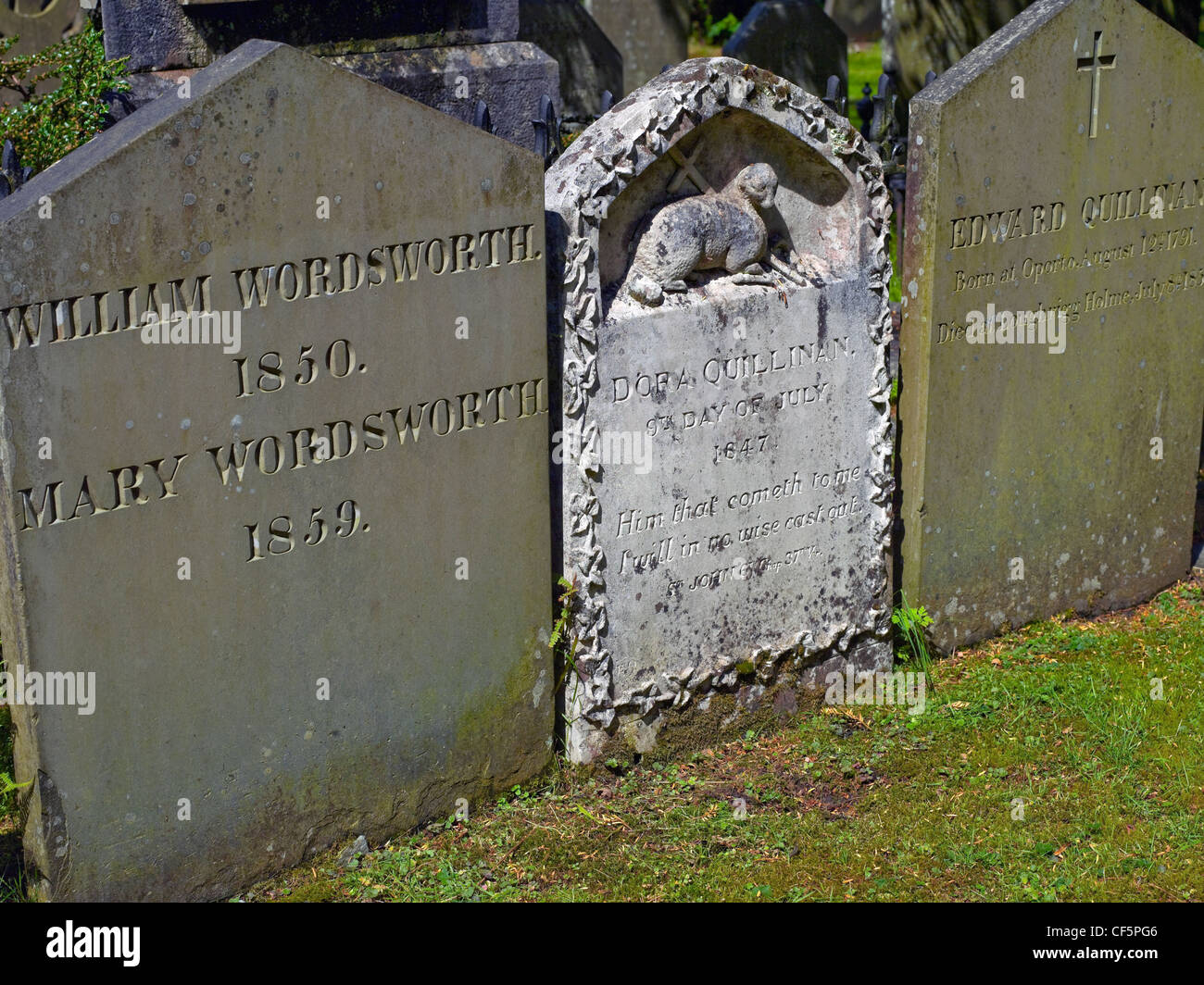 William wordsworths grave nella chiesa di st oswalds grasmere immagini ...