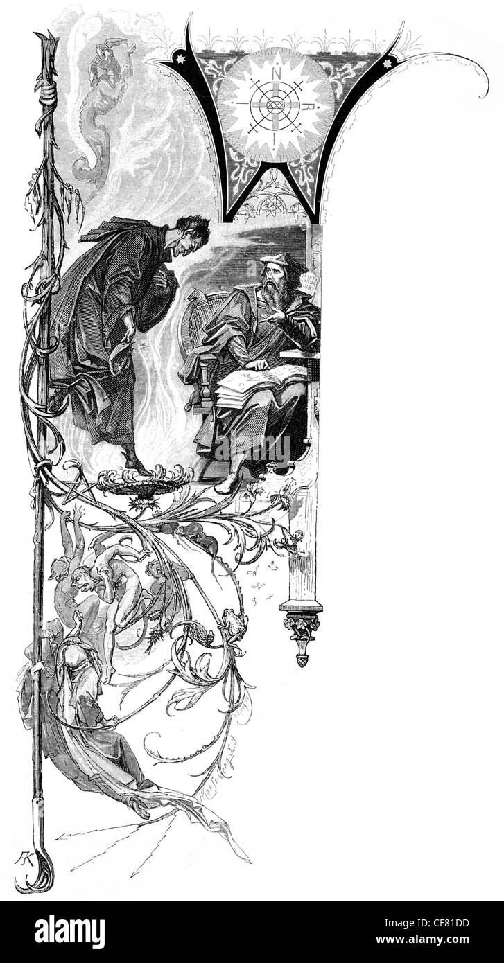 Faust di Johann Wolfgang von Goethe una tragedia 1870 costume magica ...
