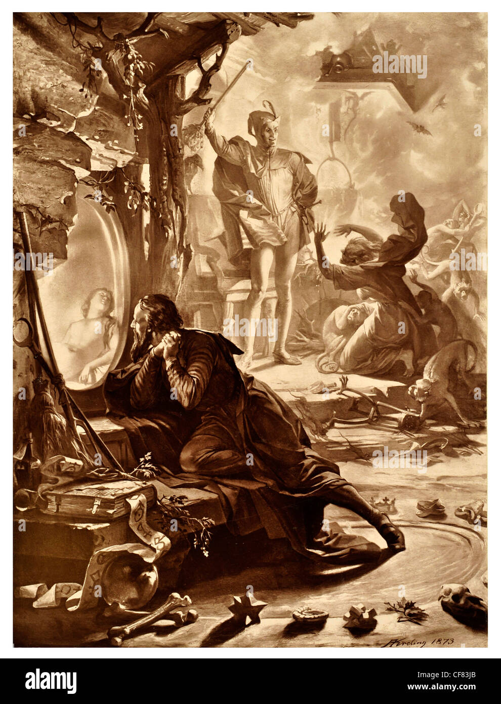Faust di Johann Wolfgang von Goethe una tragedia 1870 costume magica ...