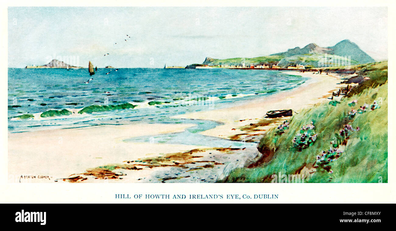 Colle di Howth, Dublino, 1925 dalla Heaton Cooper del promontorio e il ...