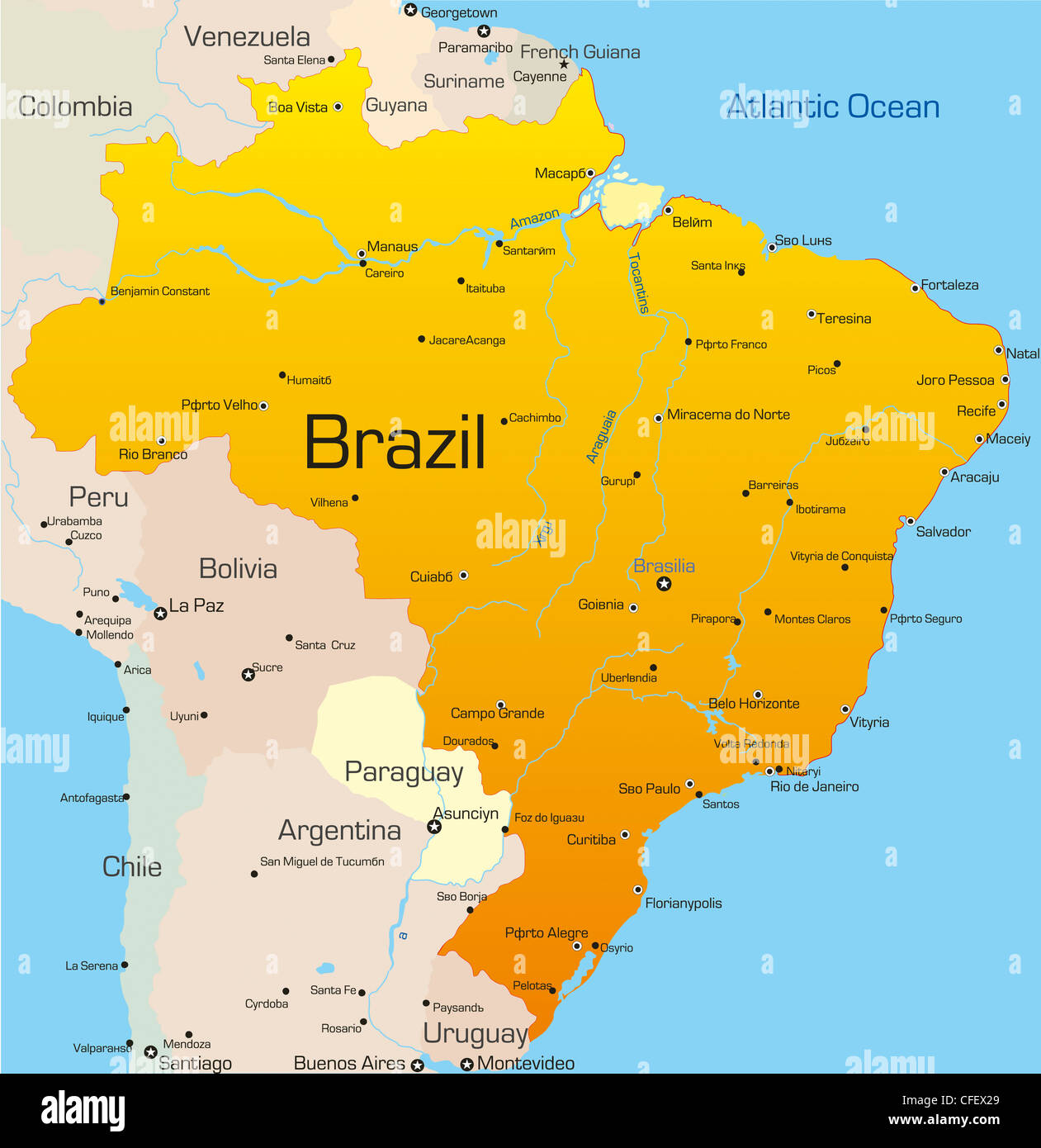 Mappa del brasile immagini e fotografie stock ad alta risoluzione - Alamy