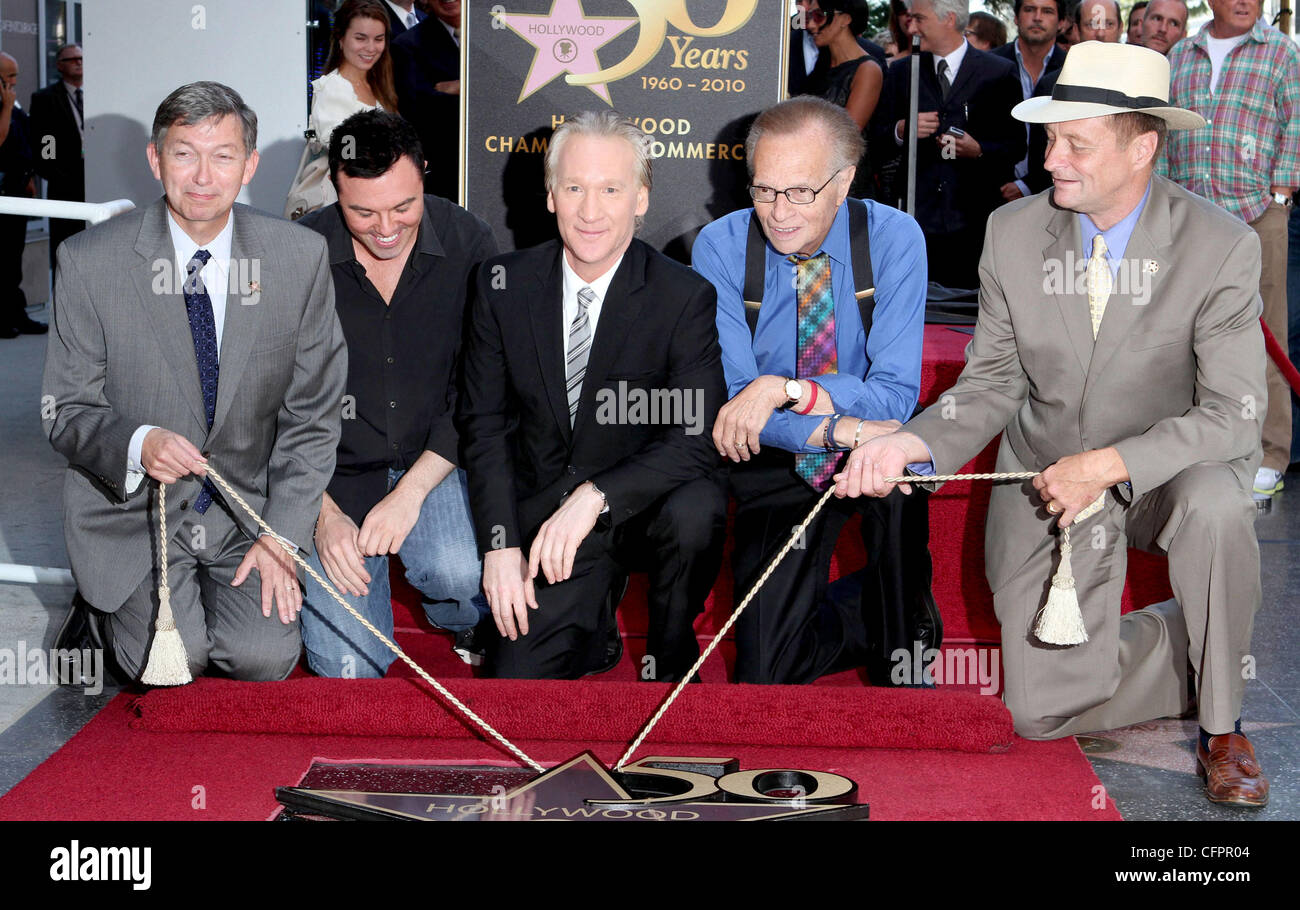 Seth MacFarlane, Bill Maher e Larry King Bill Maher riceve i 2,417th ...