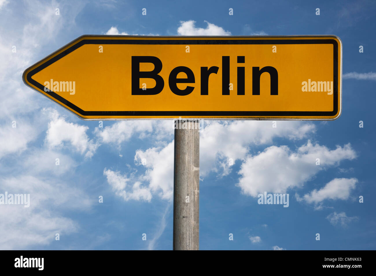 Dettaglio foto di un cartello con la scritta Berlin, Germania, Europa ...