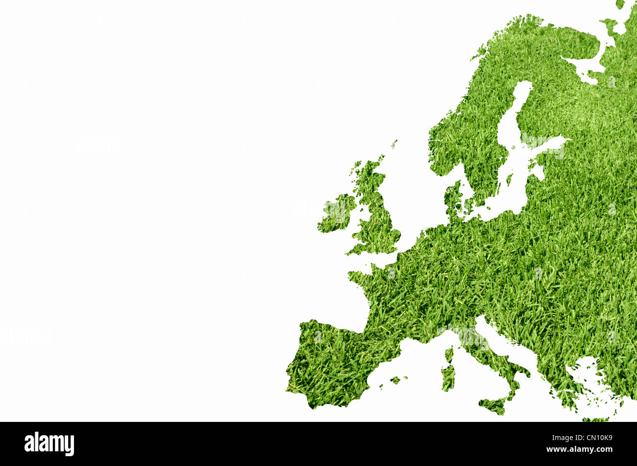 Mappa Europa da erba verde texture Foto stock - Alamy