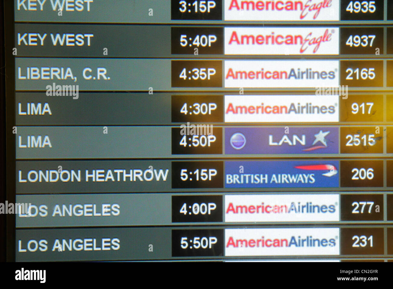 Miami Florida International Airport mia, partenze, arrivi, programma ...