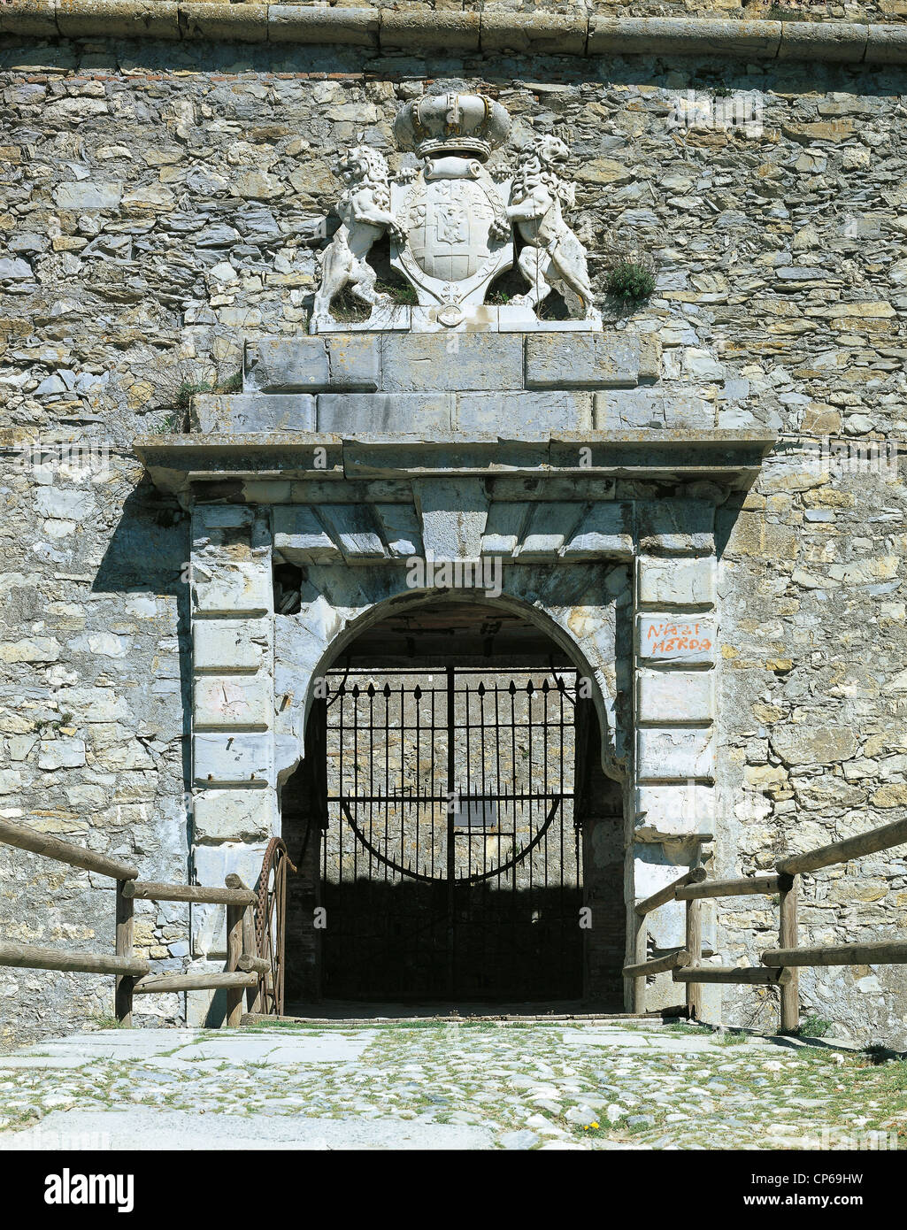 Liguria - Genova. Monte Peralto. Forte Sperone, entrata principale con ...