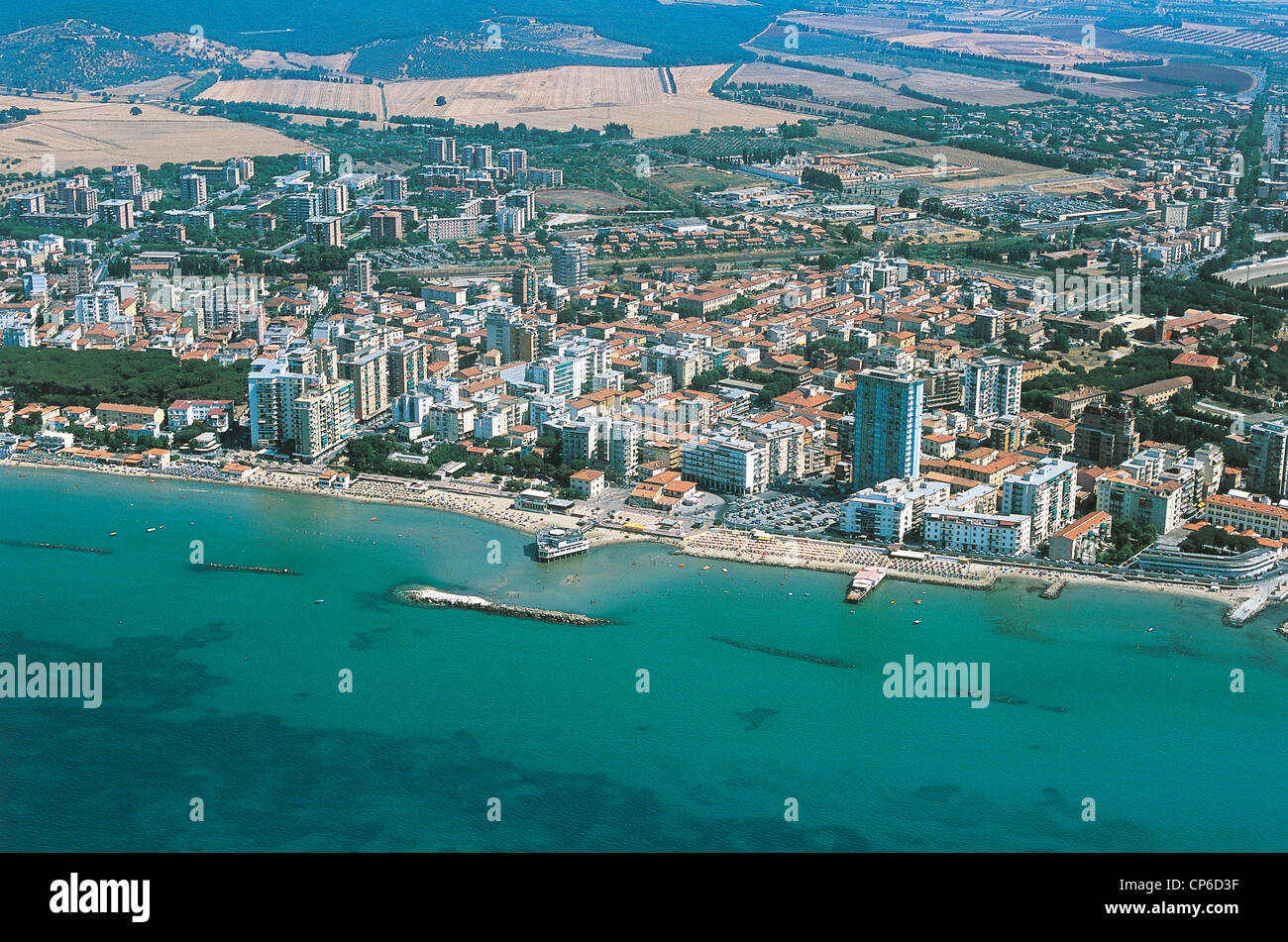 Toscana - Follonica (GR). Vista aerea Foto stock - Alamy