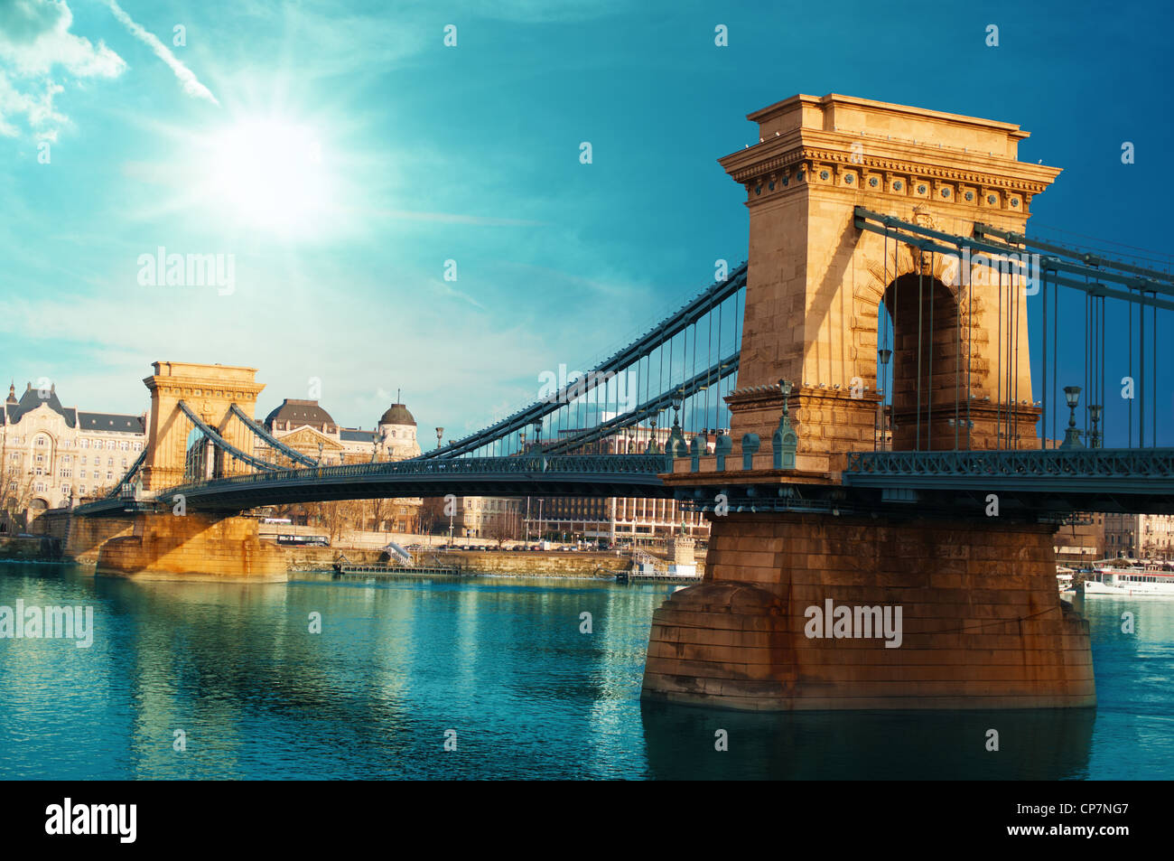 Budapest famoso ponte delle catene immagini e fotografie stock ad alta ...