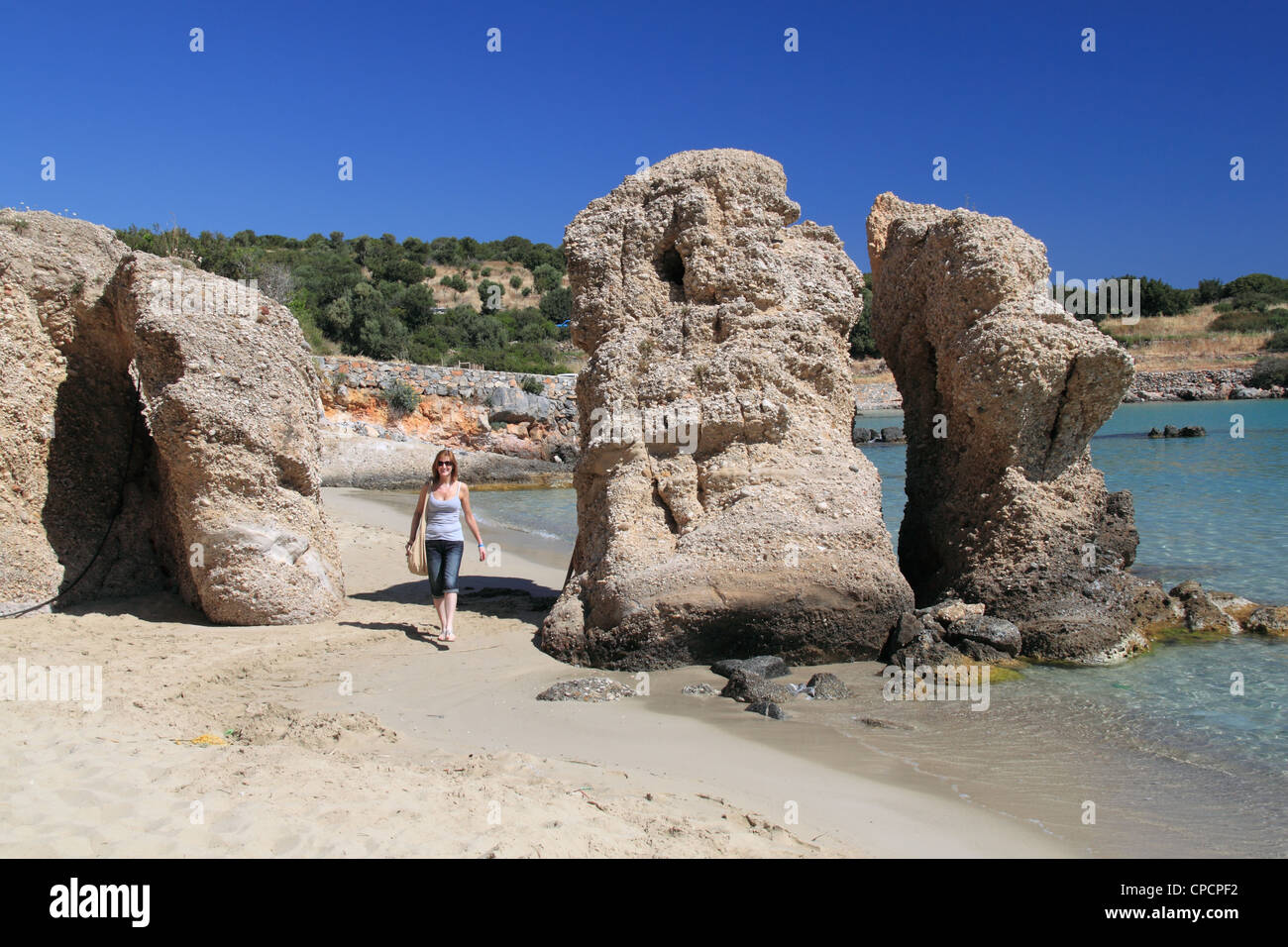 Spiaggia di Voulisma (aka Golden Beach) a Istron Kalo Horia, Golfo di ...